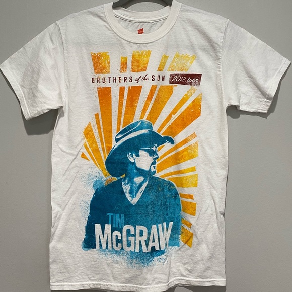 Tops | 212 Tim Mcgraw Brothers Of The Sun Tour White Small | Poshmark